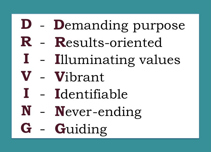 Characteristics of an Effective Vision: Create a DRIVING Vision ...