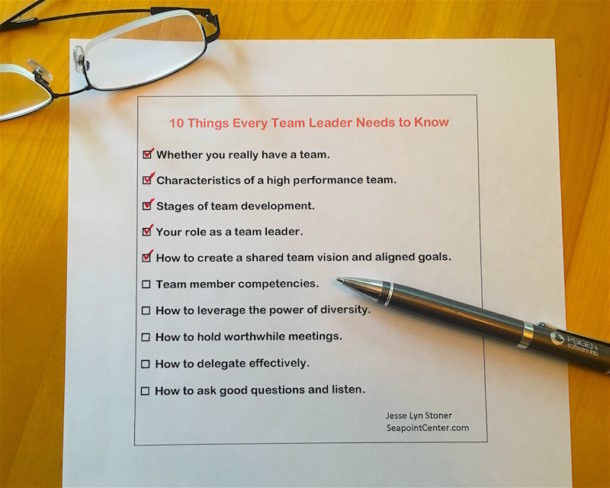 10 Things Every Team Leader Needs to Know | Seapoint Center for ...